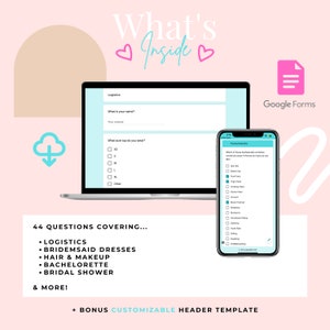 Bridesmaid Google Form Bachelorette Google Form Editable Google Form ...