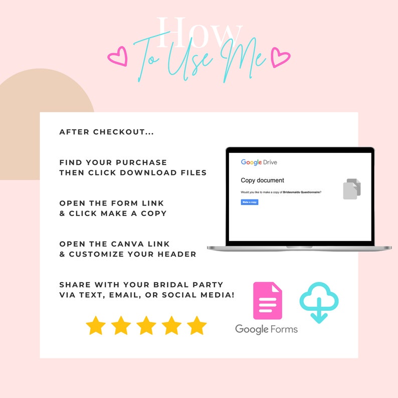 Bridesmaid Google Form Bachelorette Google Form Editable Google Form ...