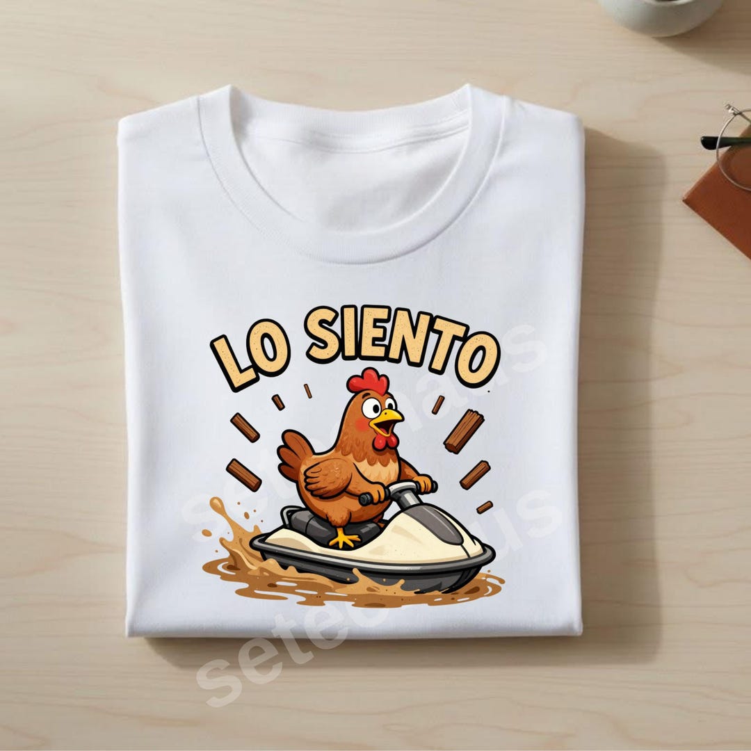 Funny Chicken Jet Ski T-shirt, Lo Siento Meme, Retro Cartoon - Etsy
