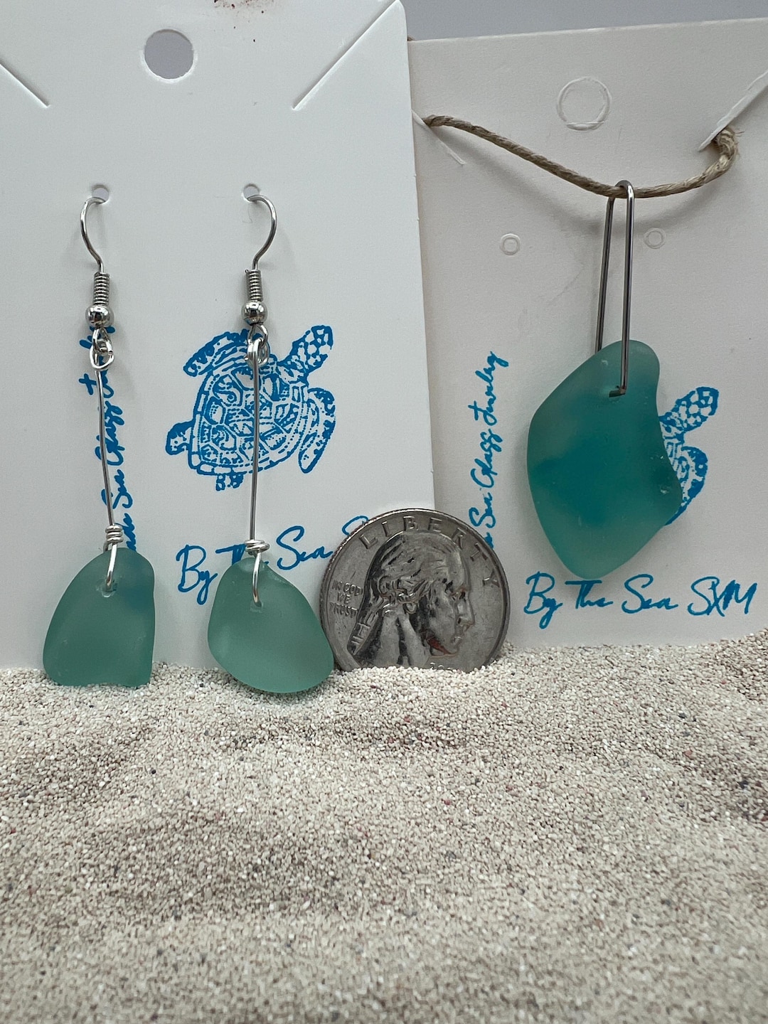 Light Aqua Sea Glass Necklace – Caribbean Sea Glass Pendant ...