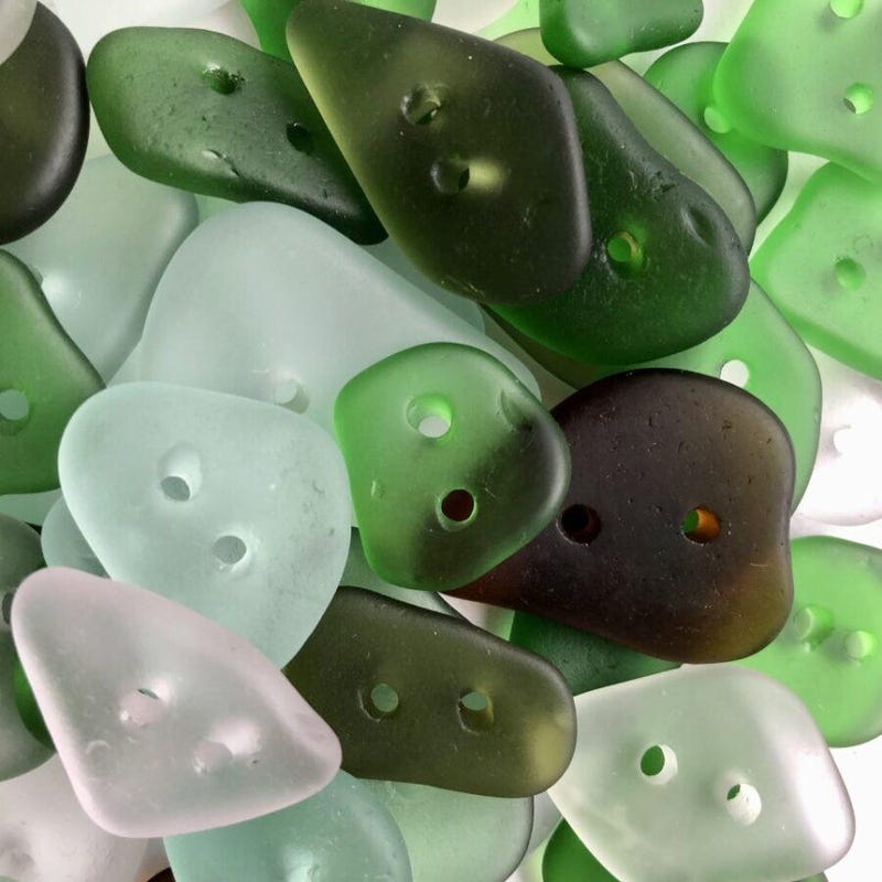 Sea Glass Buttons - Etsy