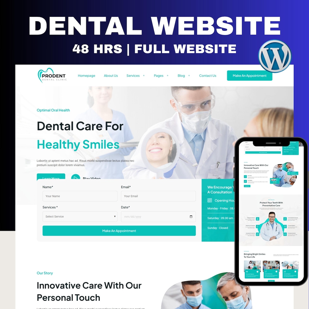 Custom Dental Website Design | Dentist Website | Modern Dental Clinic ...