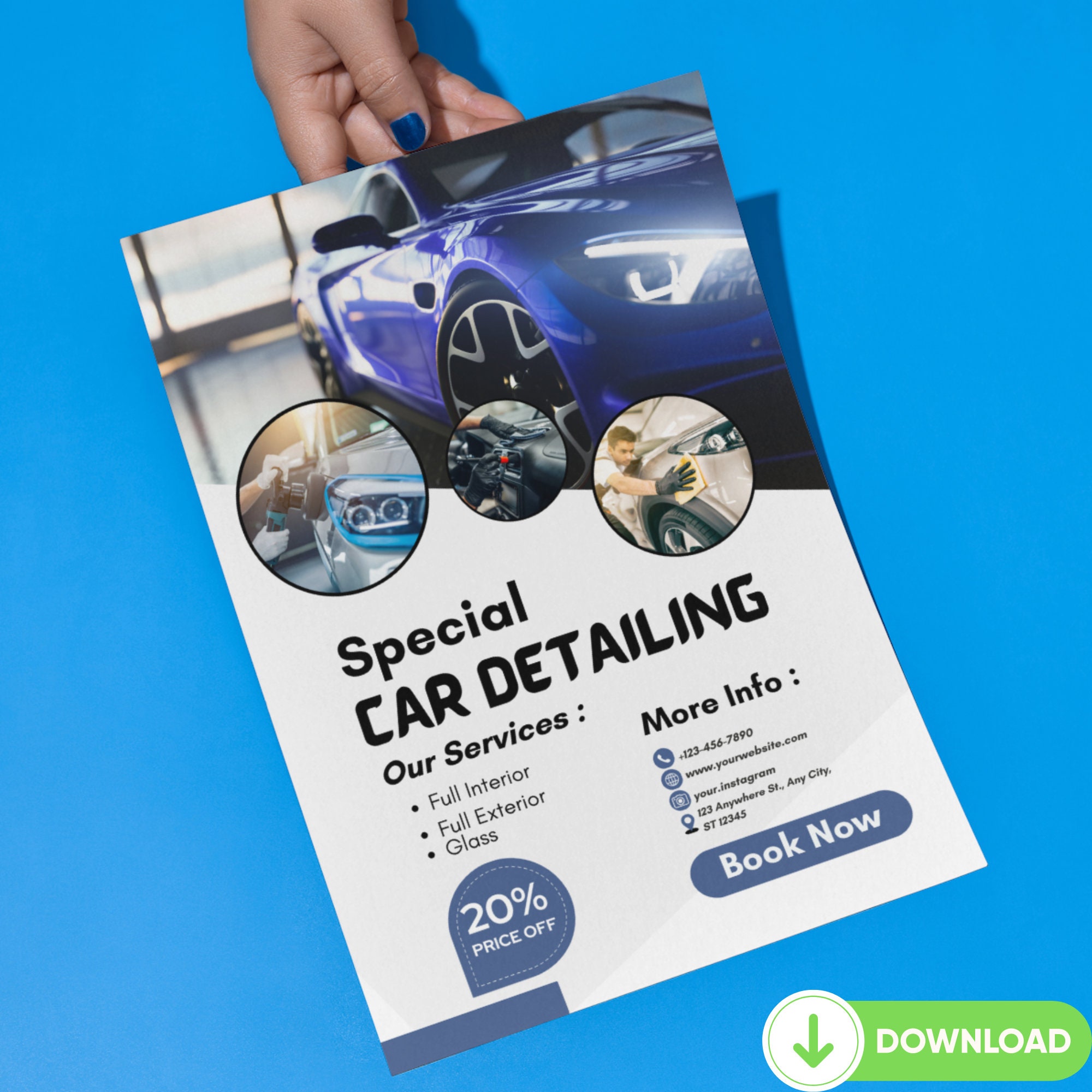 Car Detailing Flyer, Auto Services Template, Business Promotion Flyer ...