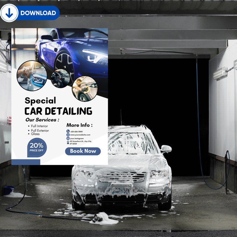 Car Detailing Flyer, Auto Services Template, Business Promotion Flyer ...