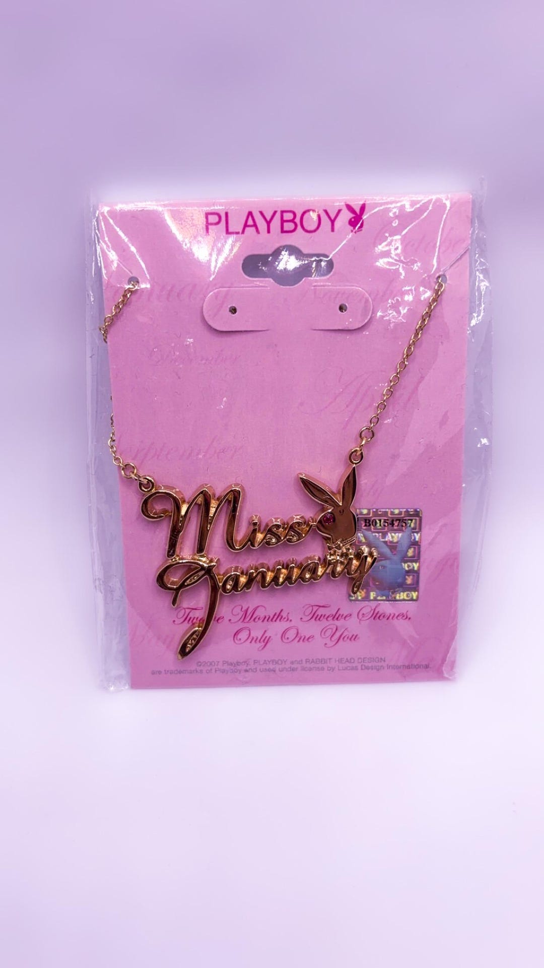 Miss January Playboy Gemstone Necklace. - Etsy