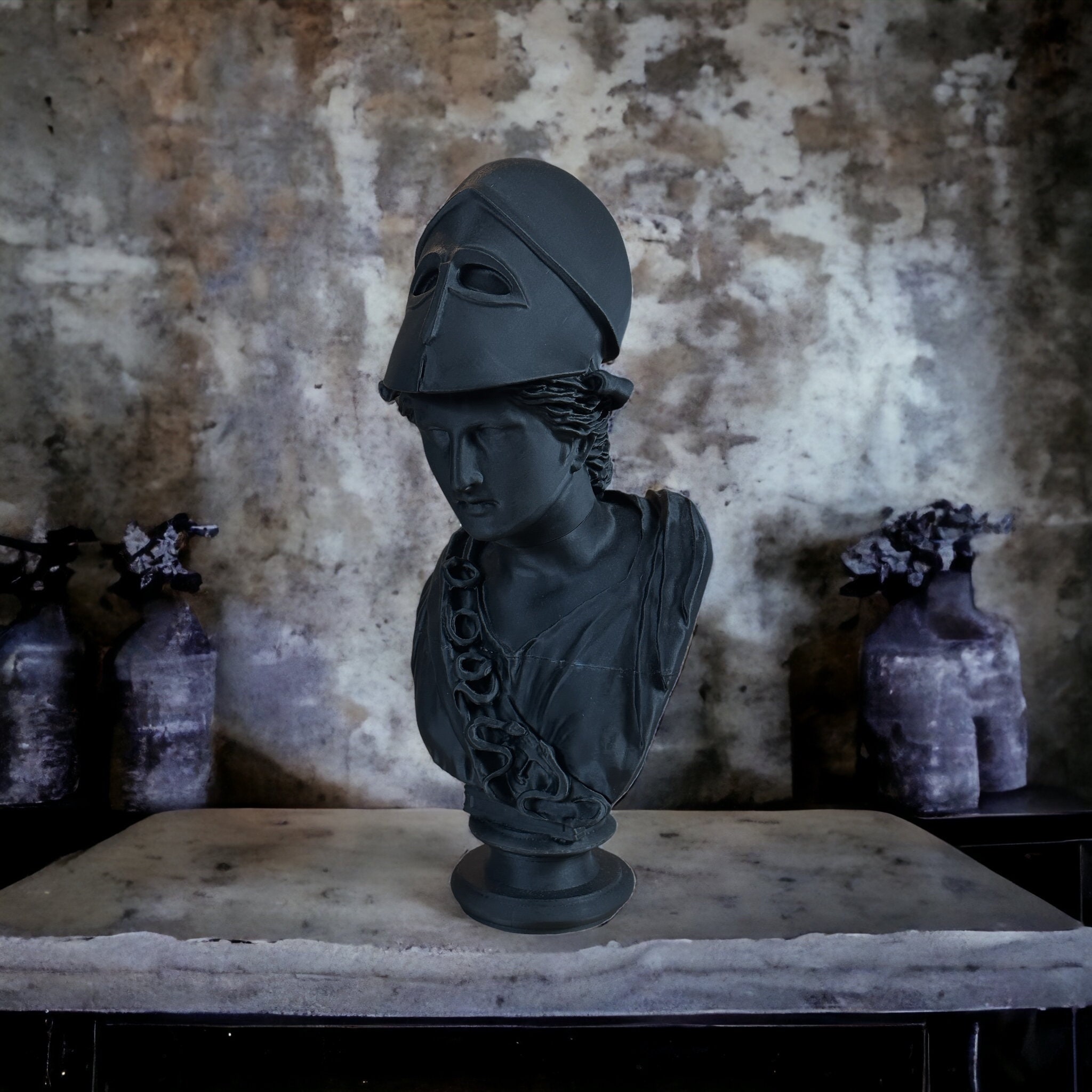 Luxurious Full-scale 3D Printed Carbon Fiber Minerva Bust - Etsy