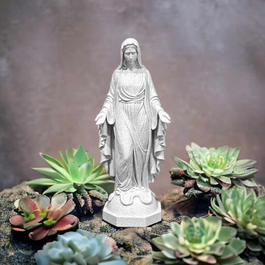Virgin Mary Triumphing Over Serpent Sculpture 3D Printed Marble - Etsy