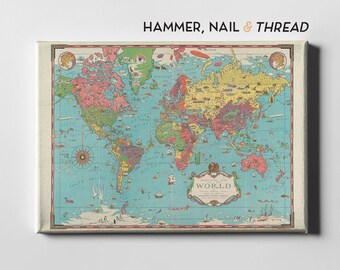 Old Coffee Farming & Consumption World Map 1907 Vintage - Etsy