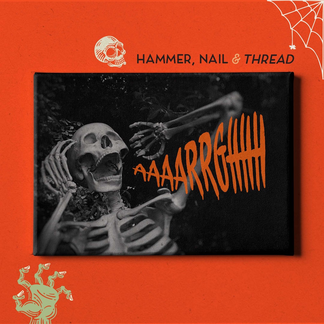 Screaming Skeleton Halloween Printable Scared Skull Halloween - Etsy