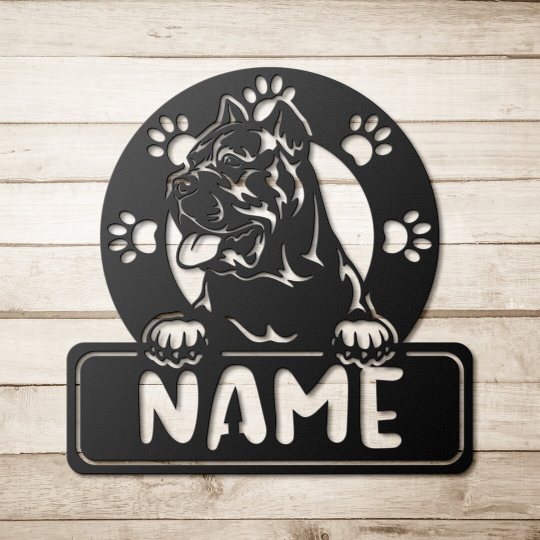 Custom Cane Corso Metal Sign Personalized Text Durable Dog - Etsy