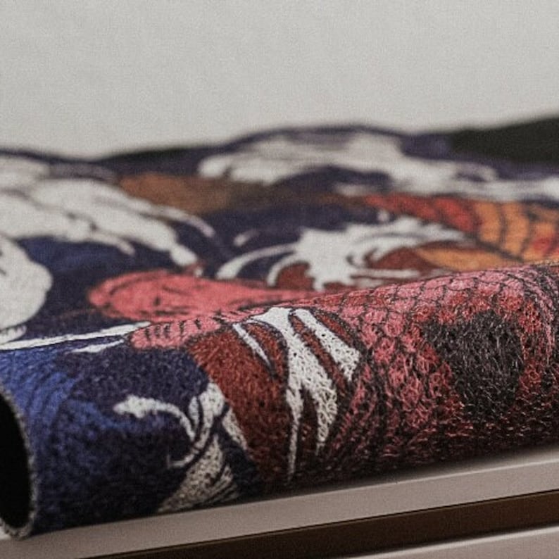 Double Koi Fish PVC Colorful Welcome Mat Fall Mat Kitchen Carpet Anti ...