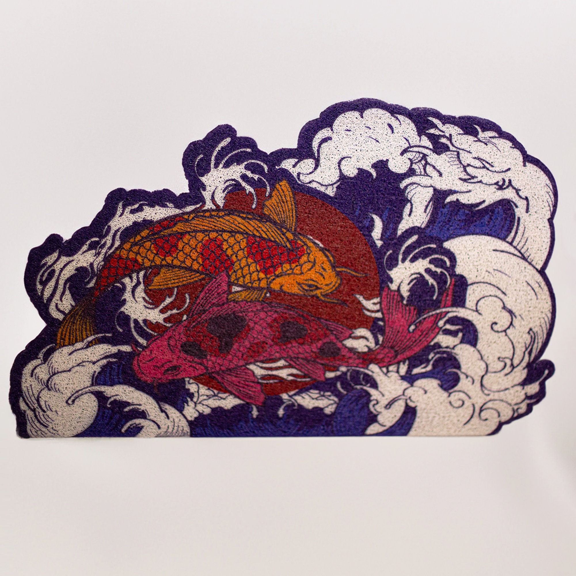 Double Koi Fish PVC Colorful Welcome Mat Fall Mat Kitchen Carpet Anti ...