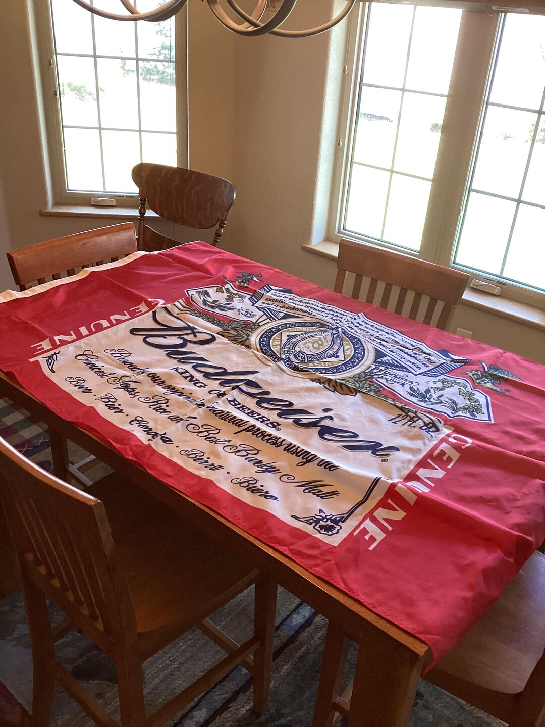 Flag Genuine BUDWEISER King of Beers HD Vinyl Flag With 2 Grommets. Red ...