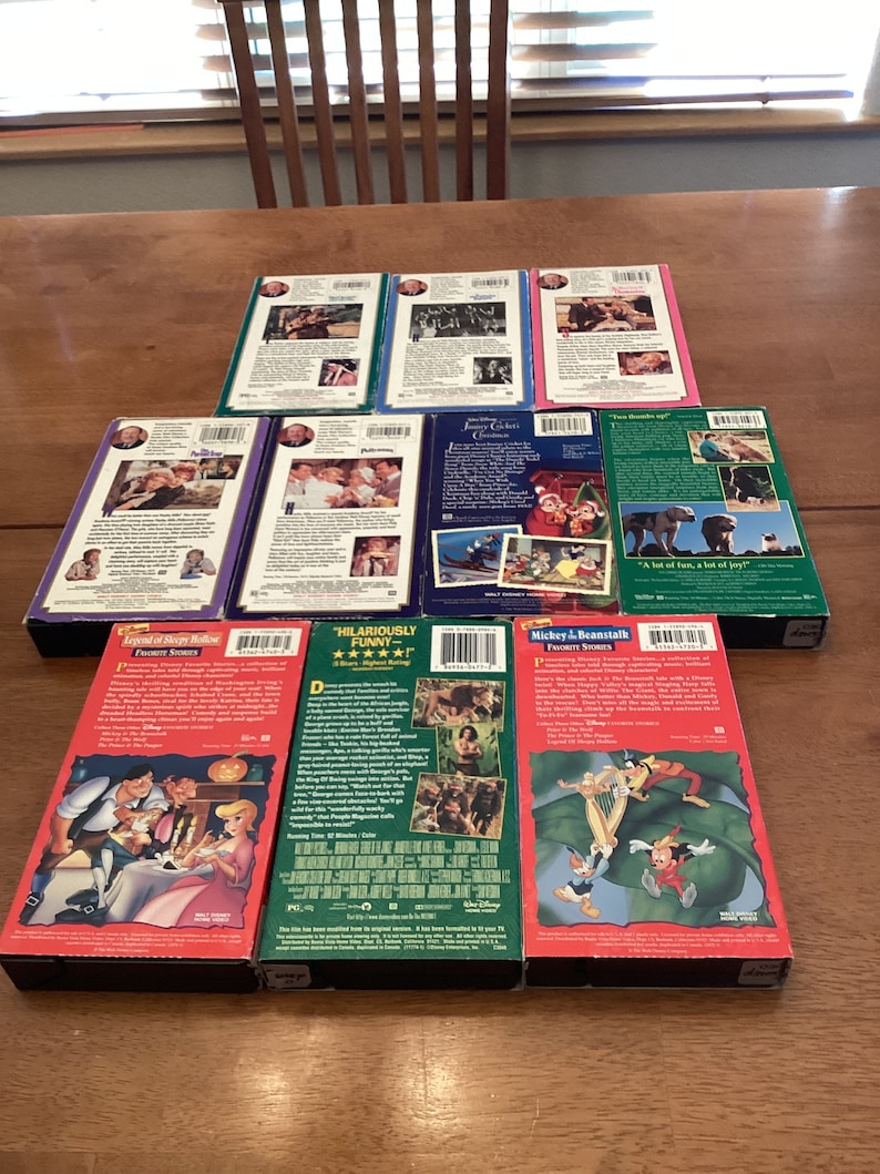 Walt Disney VHS Videotape Collection of 5 From the studio Film ...