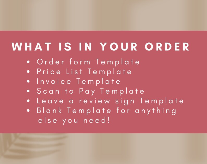Template Pack Order Form Invoice Template Scan to Pay Template Order ...