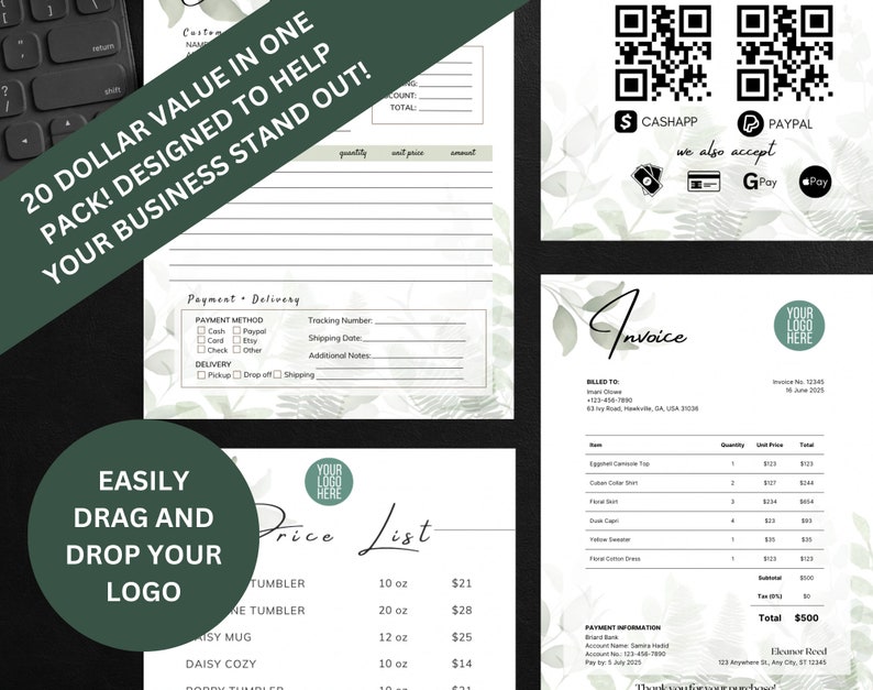 Order Form Template Scan to Pay Template Order Form Custom Order Form ...