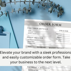 Order Form Template Editable Business Templates Custom Order Form ...