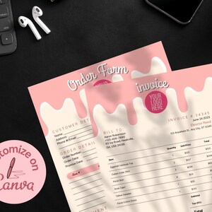 Order Form Template Pack Invoice Template Scan to Pay Template Order ...