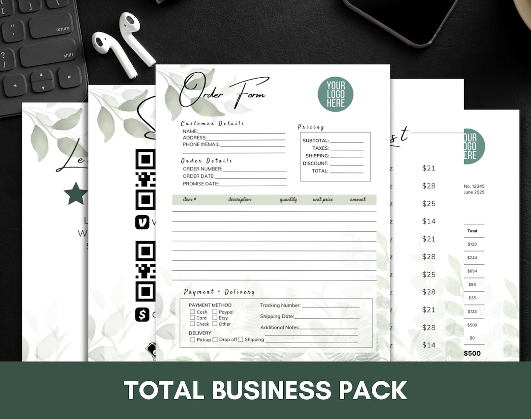 Order Form Template Scan to Pay Template Order Form Custom Order Form ...