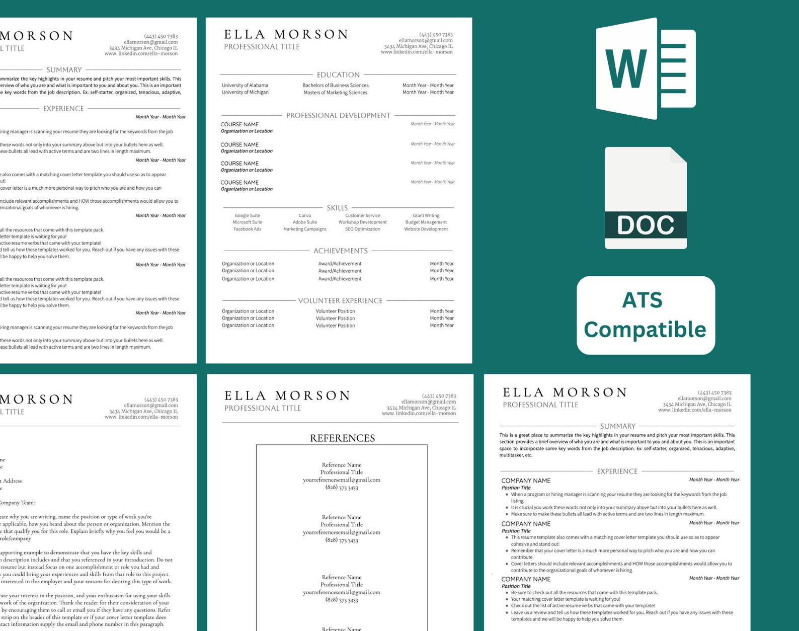 Google Docs Resume Template Word Resume Template Executive Resume ...