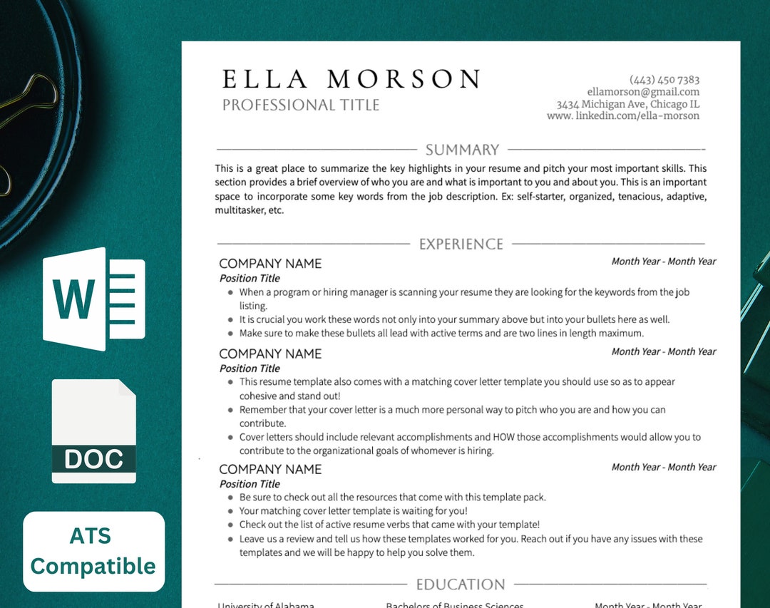 Google Docs Resume Template Word Resume Template Executive Resume ...