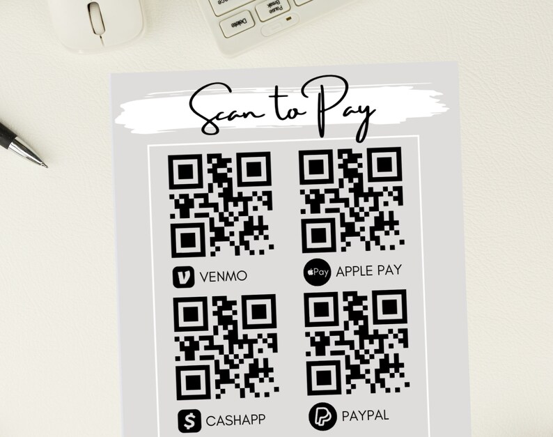 Scan to Pay Sign Template QR Code Pay Sign Custom Business Templates ...