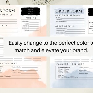 Order Form Template Editable Business Templates Custom Order Form ...