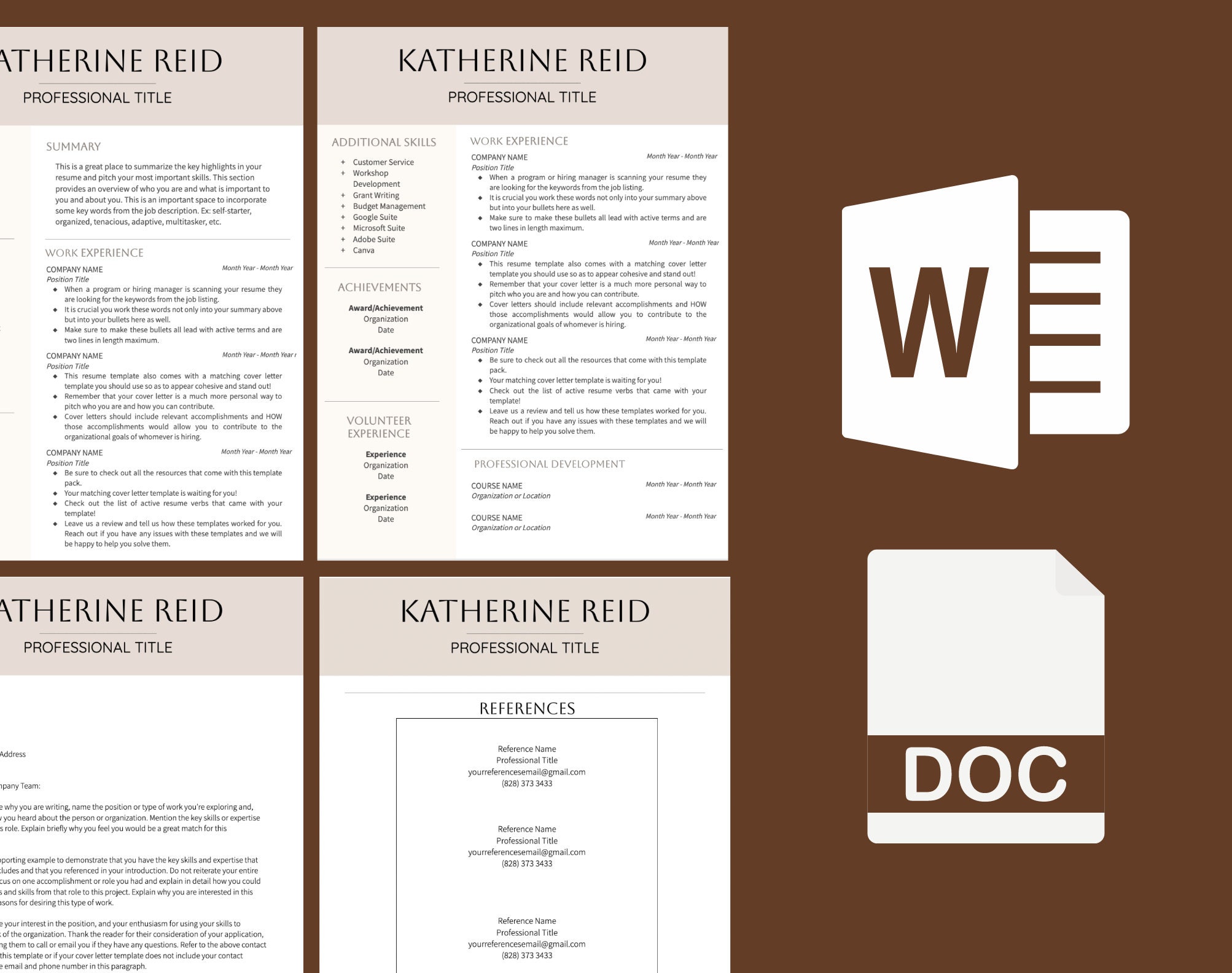 Google Docs Resume Template Word Resume Template Executive Resume ...
