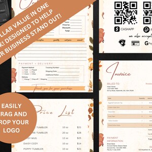 Order Form Template Pack Invoice Template Scan to Pay Template Order ...