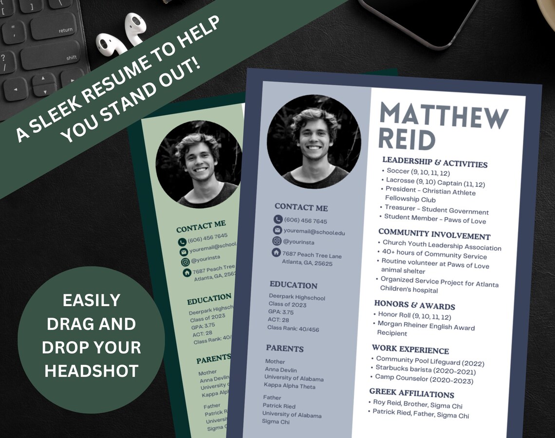 Fraternity Resume Template: Rush Recruitment Social CV (canva Editable ...