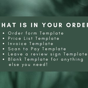 Invoice Template Pack | Order Form Template | Scan to Pay Template ...