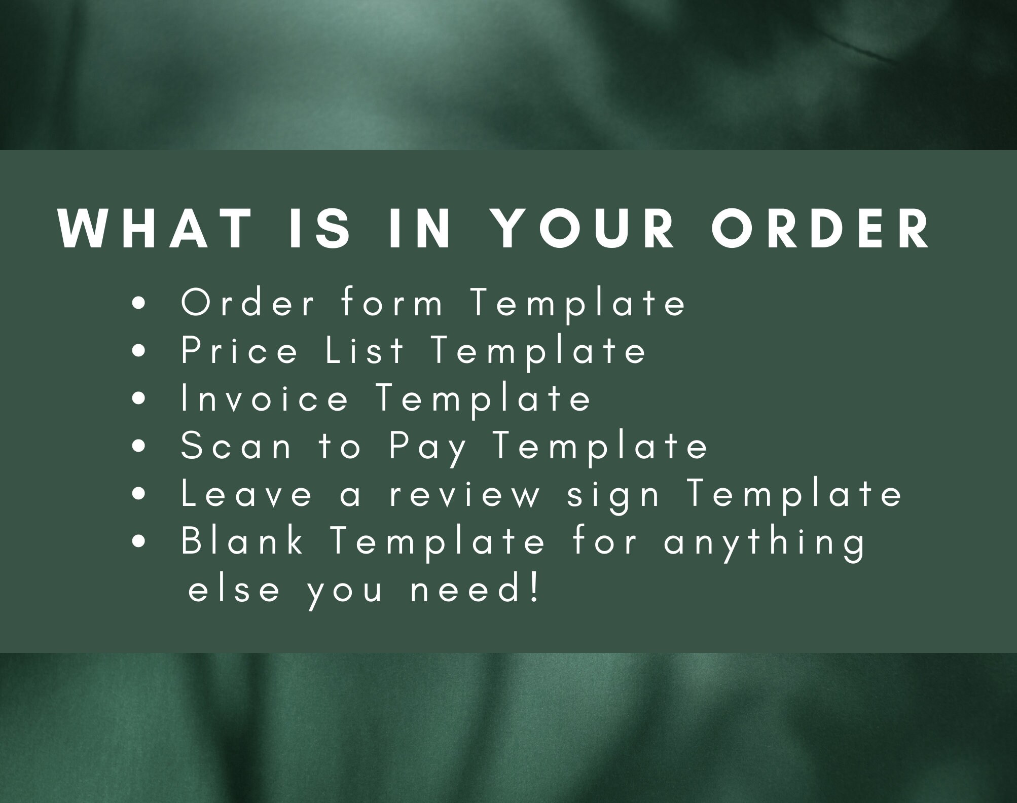 Invoice Template Pack | Order Form Template | Scan to Pay Template ...