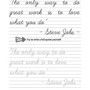 Cursive Handwriting Practice Worksheets for Teens and Adults. Tracing ...