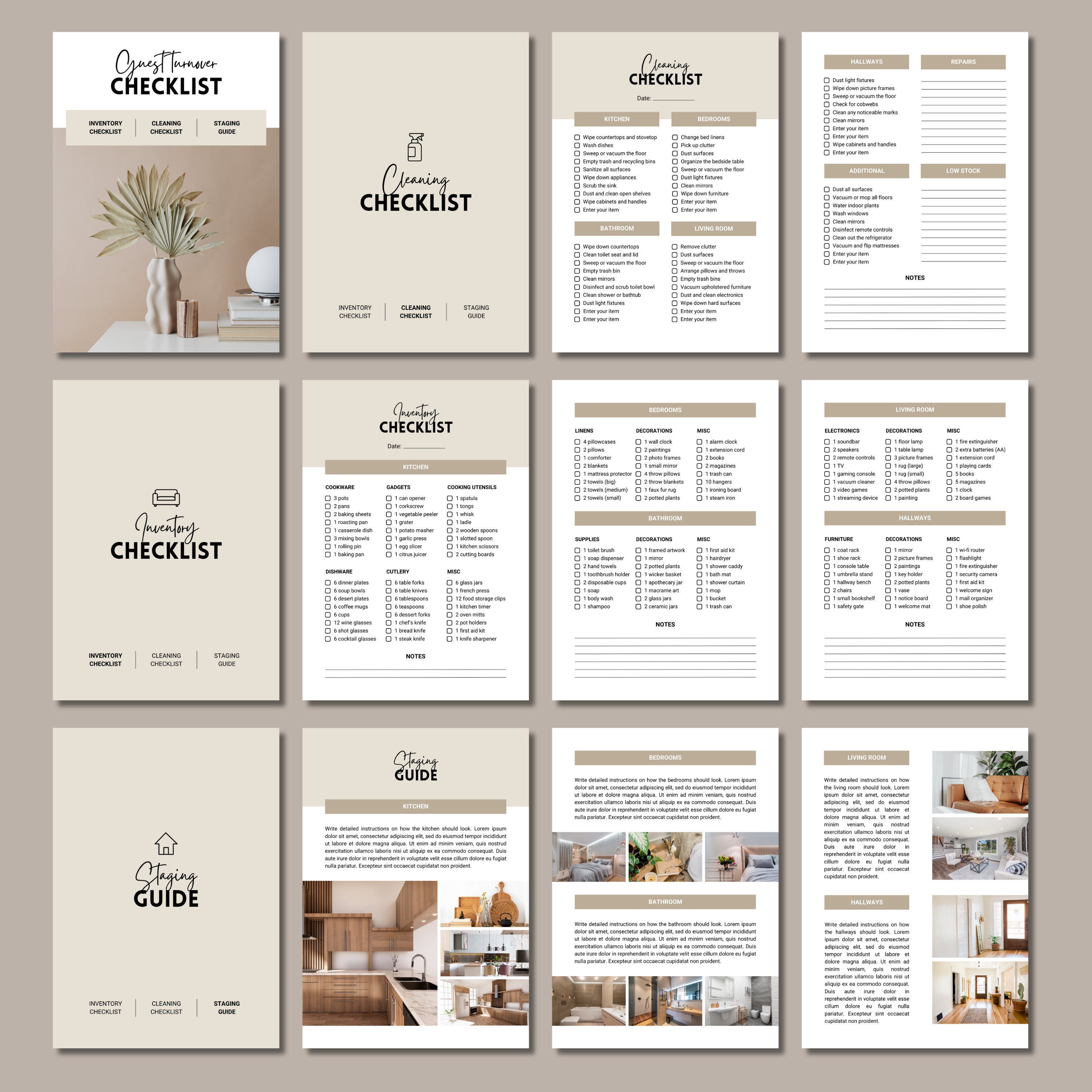 Airbnb Checklist Template Bundle | Short-term Rental Host Essentials ...