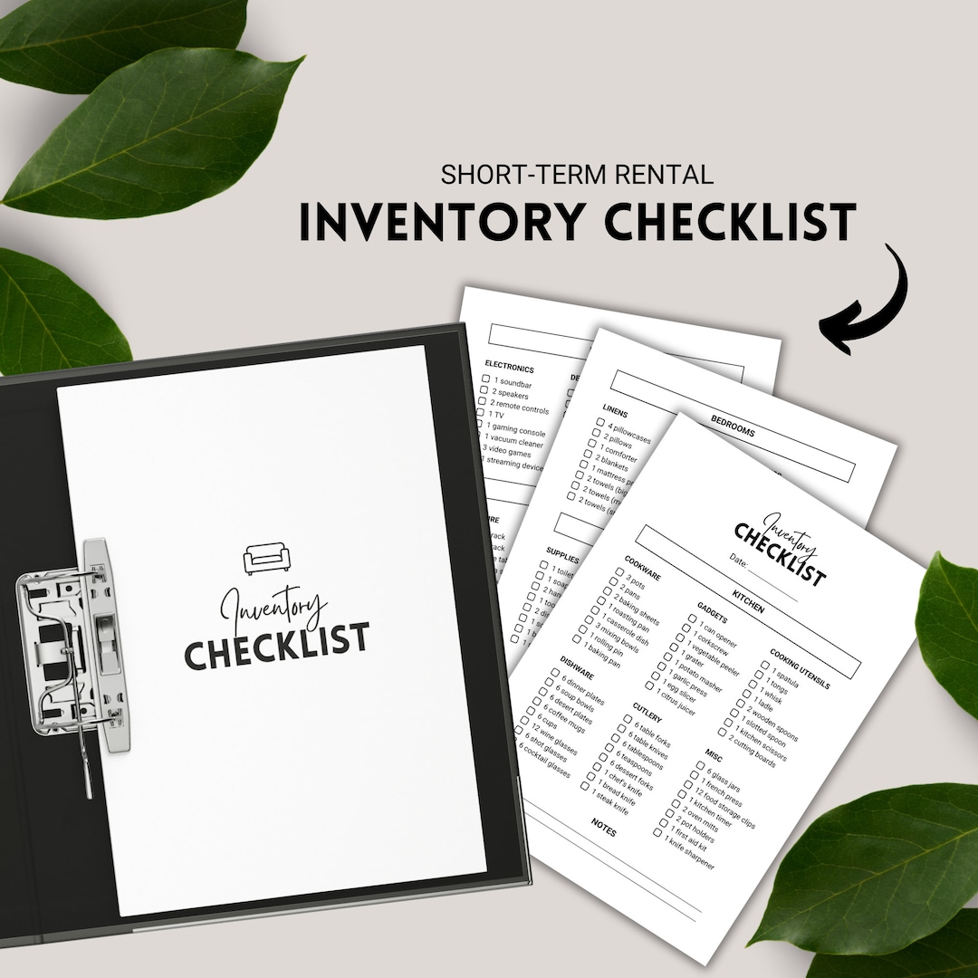 Airbnb Inventory Checklist Template | Editable Canva Vacation Rental ...