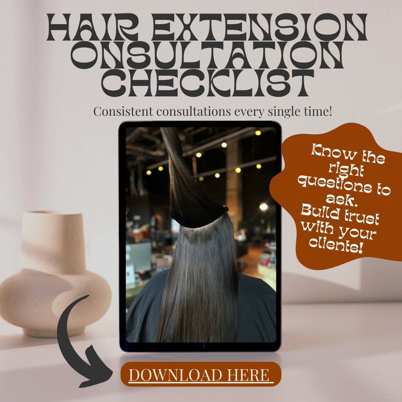 Hair Extension Consultation Checklist - Etsy