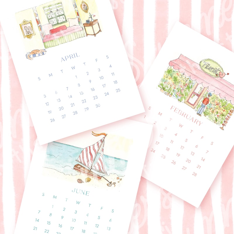 Chic 2026 Desk Calendar - Etsy