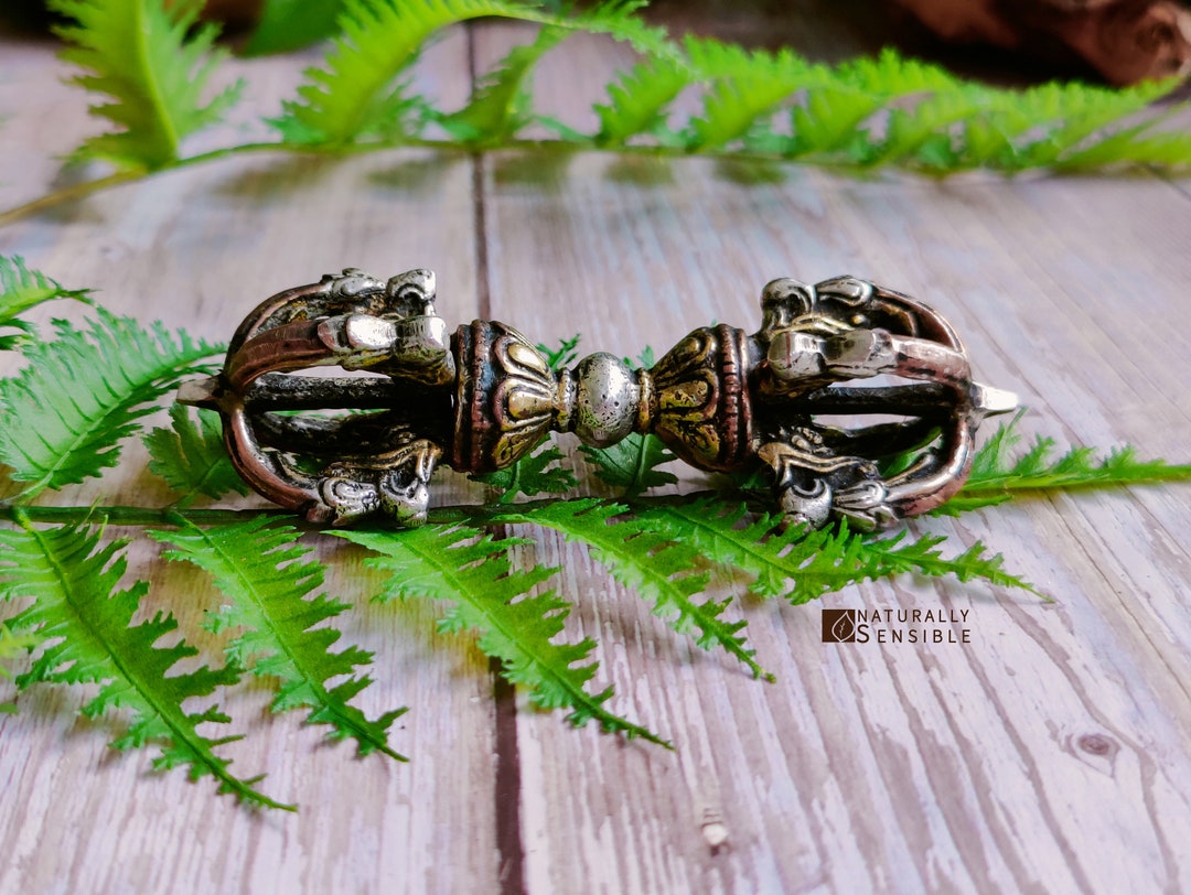 Dorje Brass and Copper Vajra, Tibetan Buddhist Altar Decor Ritual ...