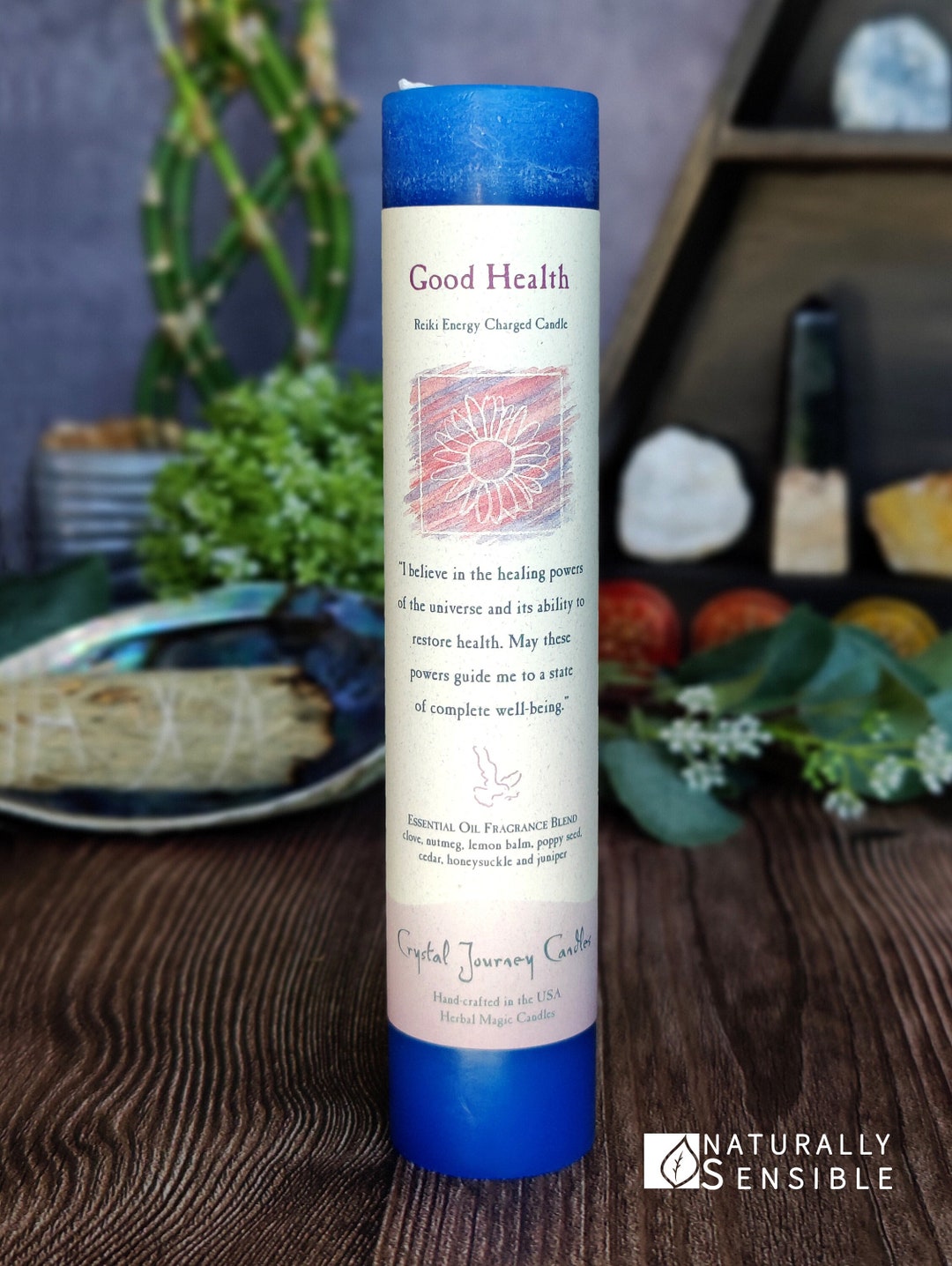 Good Health - Herbal Magic Pillar, Reiki Charged, Essential Oils ...