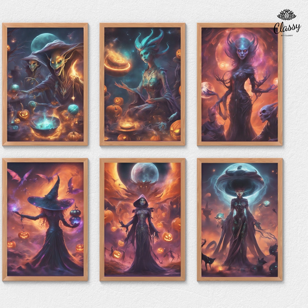 Halloween Alien Witches Halloween Decorations Pastel - Etsy