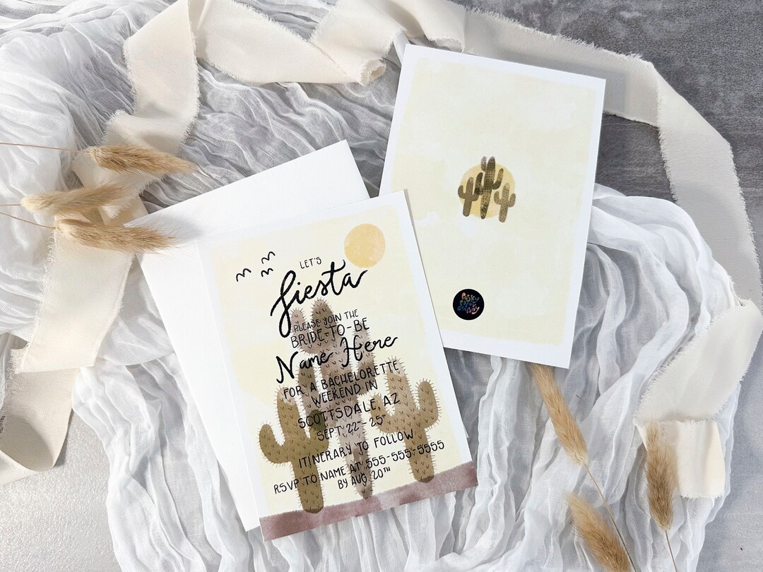 Southwest Fiesta Bachelorette Party Invitation - Etsy