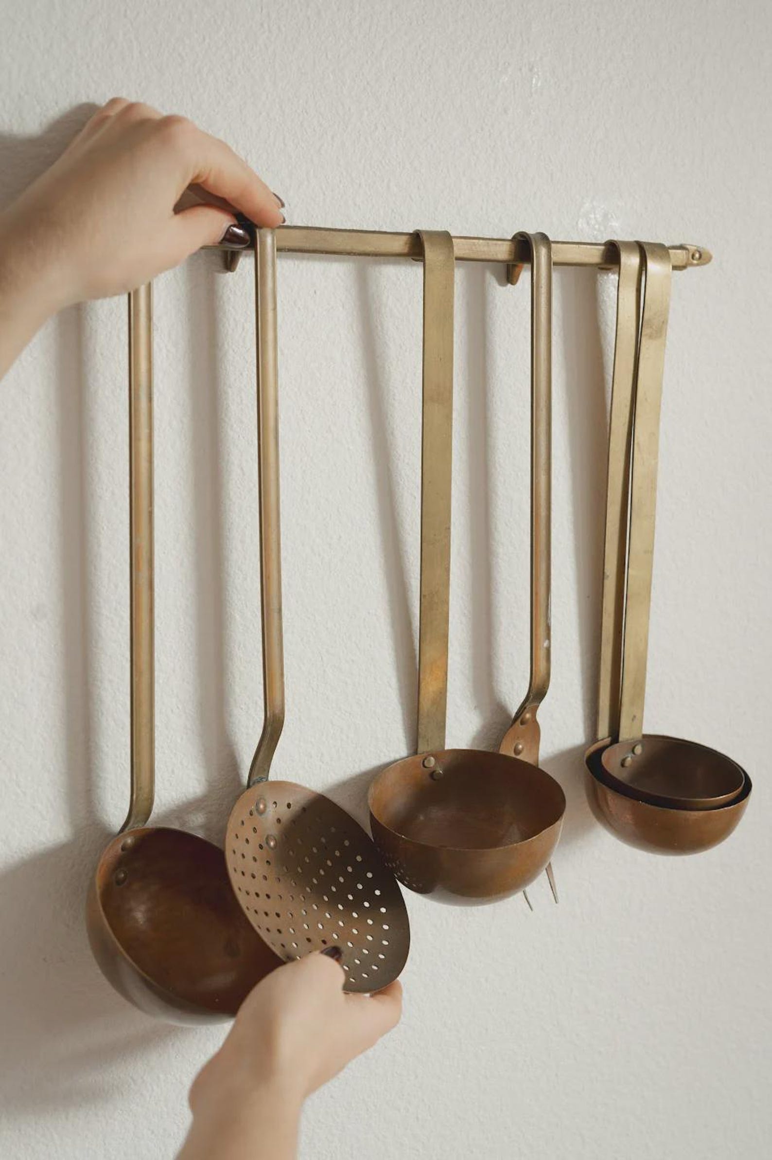 Vintage Copper & Brass Utensil Set - Etsy