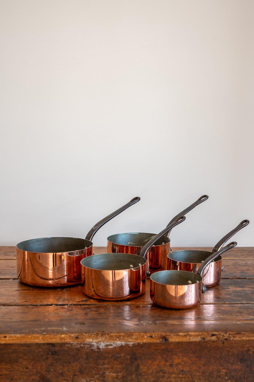 Antique French Copper Pots - Set of 5 - Etsy Canada