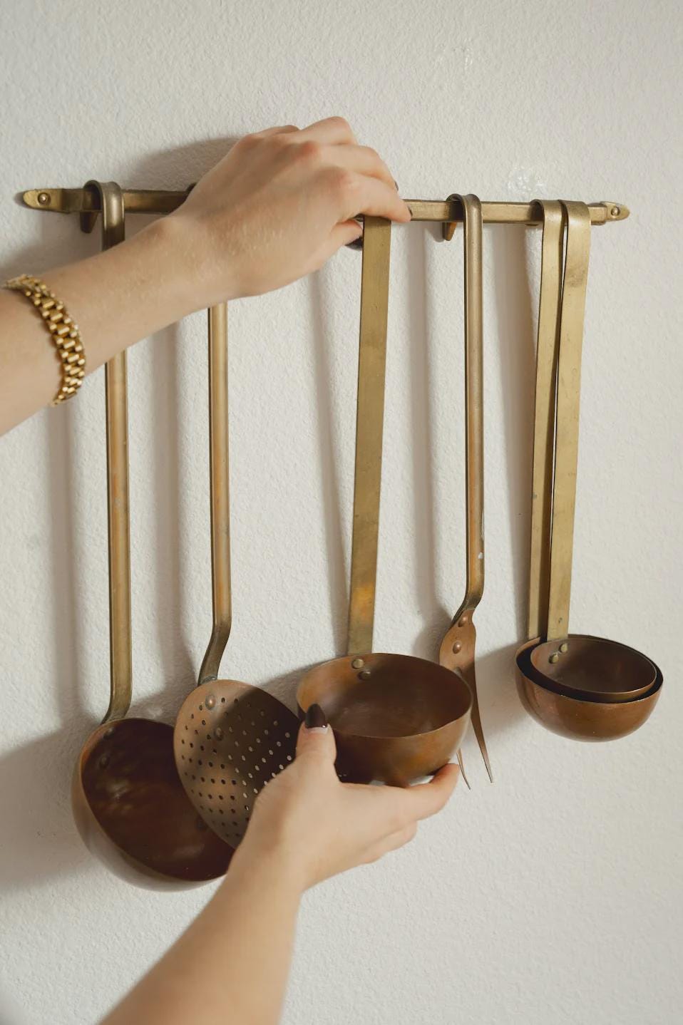 Vintage Copper & Brass Utensil Set - Etsy