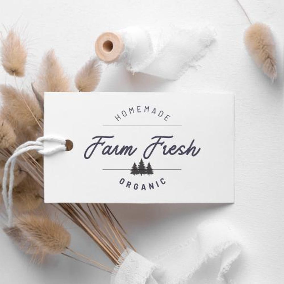 Editable ORGANIC Gift Tag Template, PRINTABLE Thankyou Tag, Editable ...