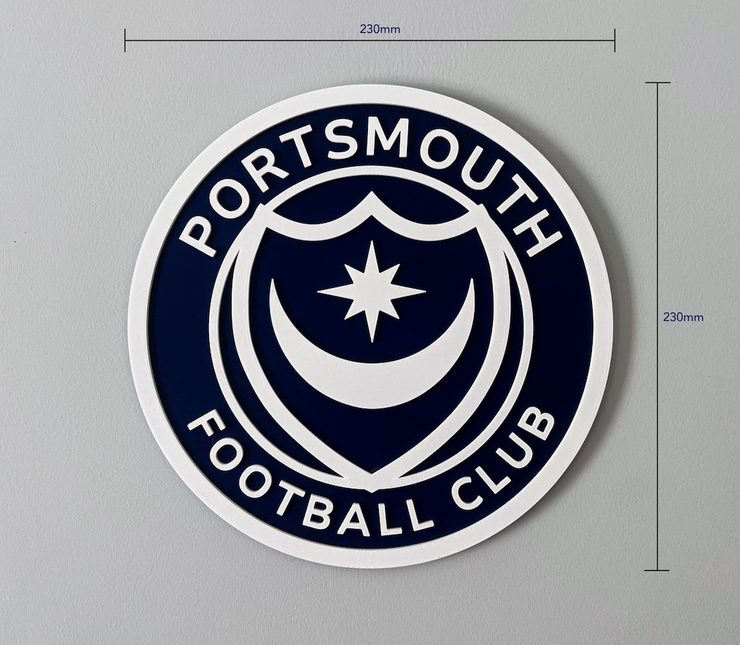 Portsmouth FC Logo Wall Decoration Plaque - Etsy