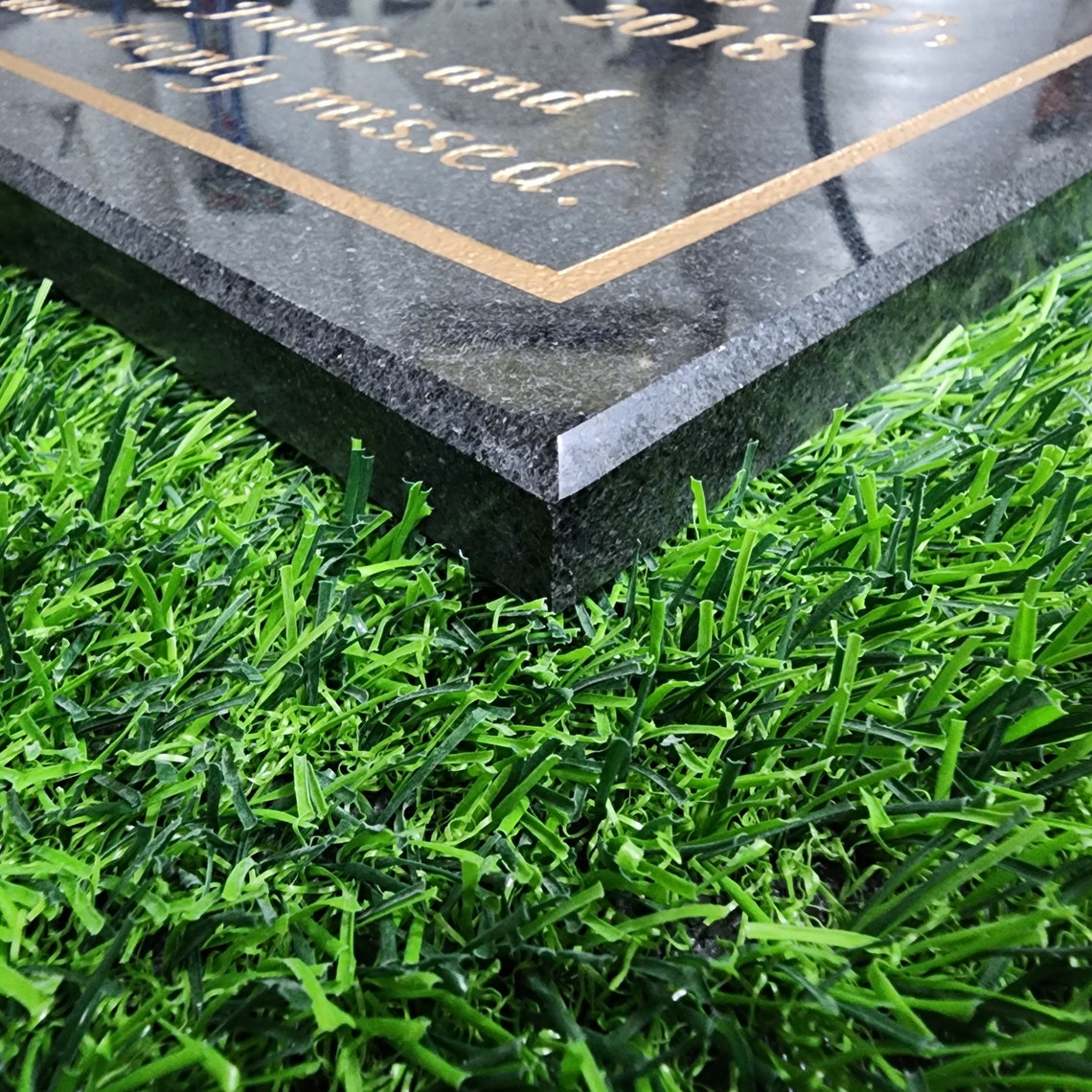Personalisable Memorial Black Granite Grave Plaque for - Etsy Australia