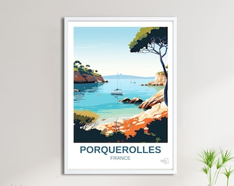 Affiche PORQUEROLLES - Etsy France