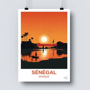 Affiche Sénégal – Travel Poster – Poster Pays d’Afrique – Illustration ...