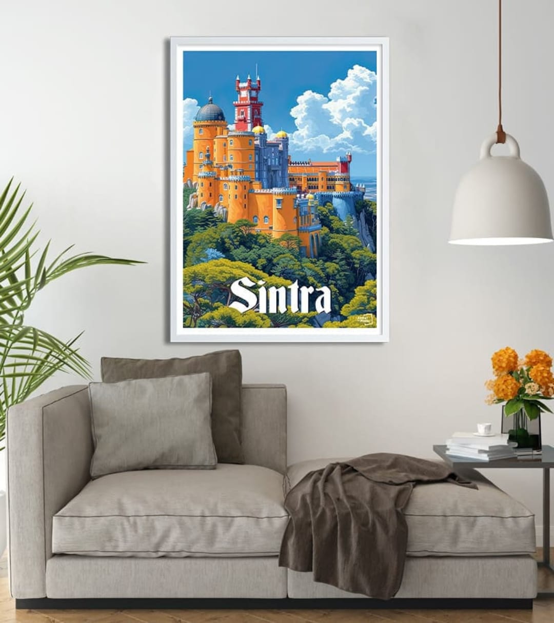 Sintra Poster – Travel Poster – Portugal – Vintage Illustration ...